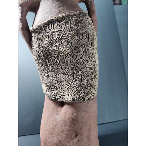 Art | Vintage Handmade Clay Modern Standing Woman Sculpture 2 Tall ...